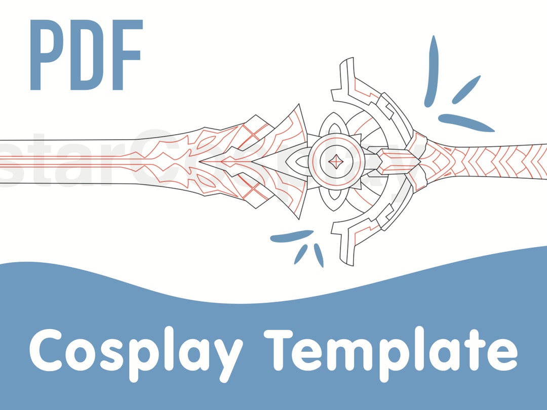 Albedos Cinnabar Spindle Sword Cosplay Template - Etsy