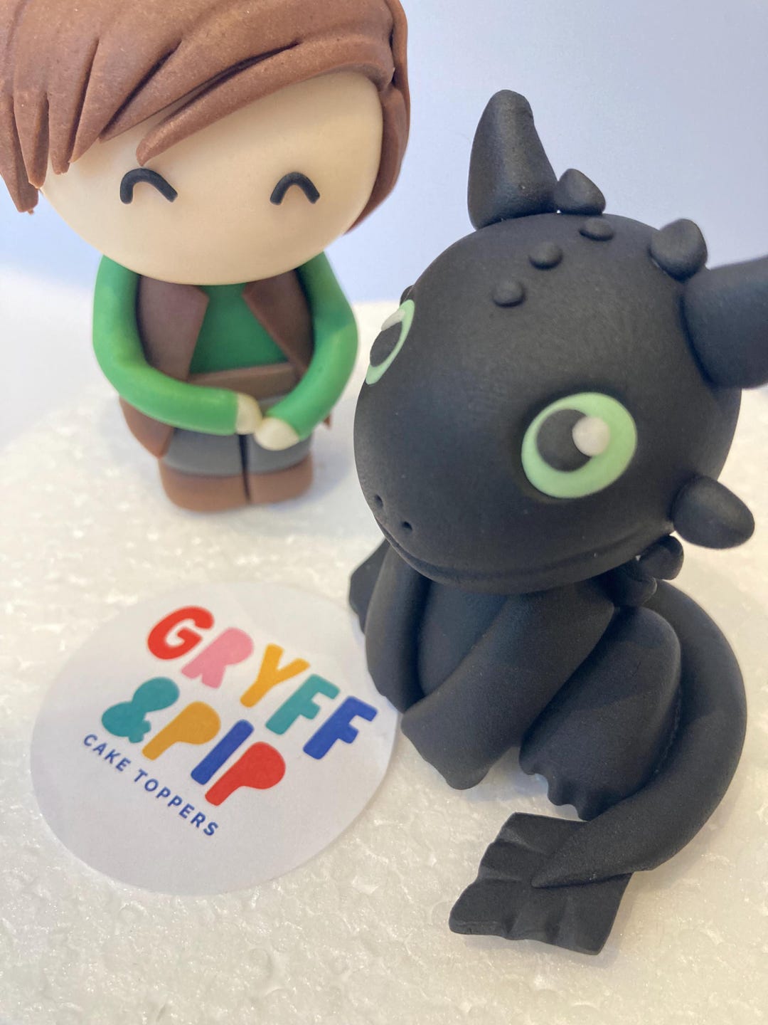 Handcrafted How to Train Your Dragon Inspired Cake Toppers - Toothless ...