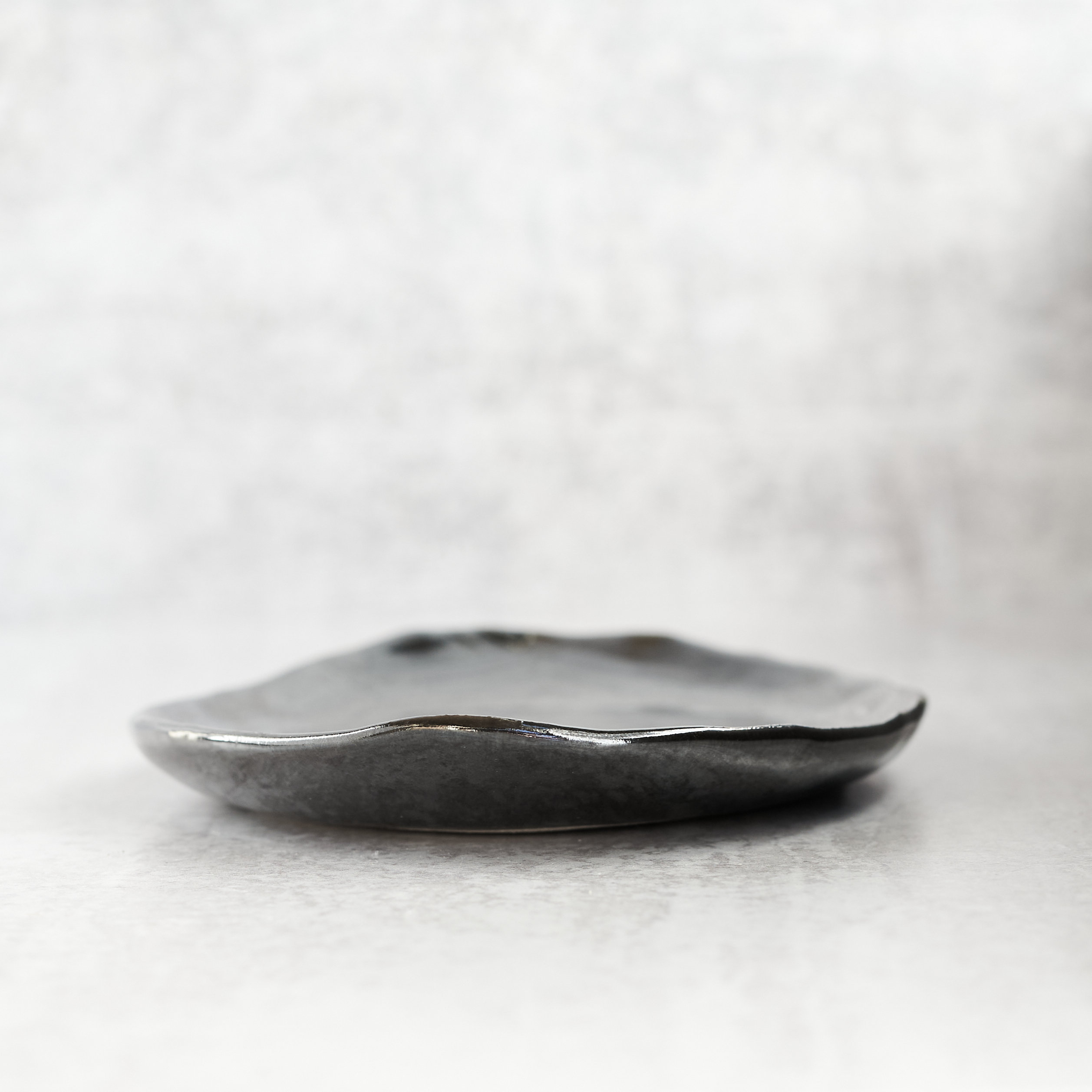 Tapered Black Plate, Glossy Black Plate, Hand Built Plate, Hand Made ...