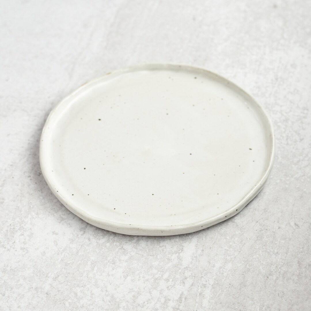 Small Speckled Plate, Hand Built Ceramic Plate, Hand Made Ceramic Plate ...