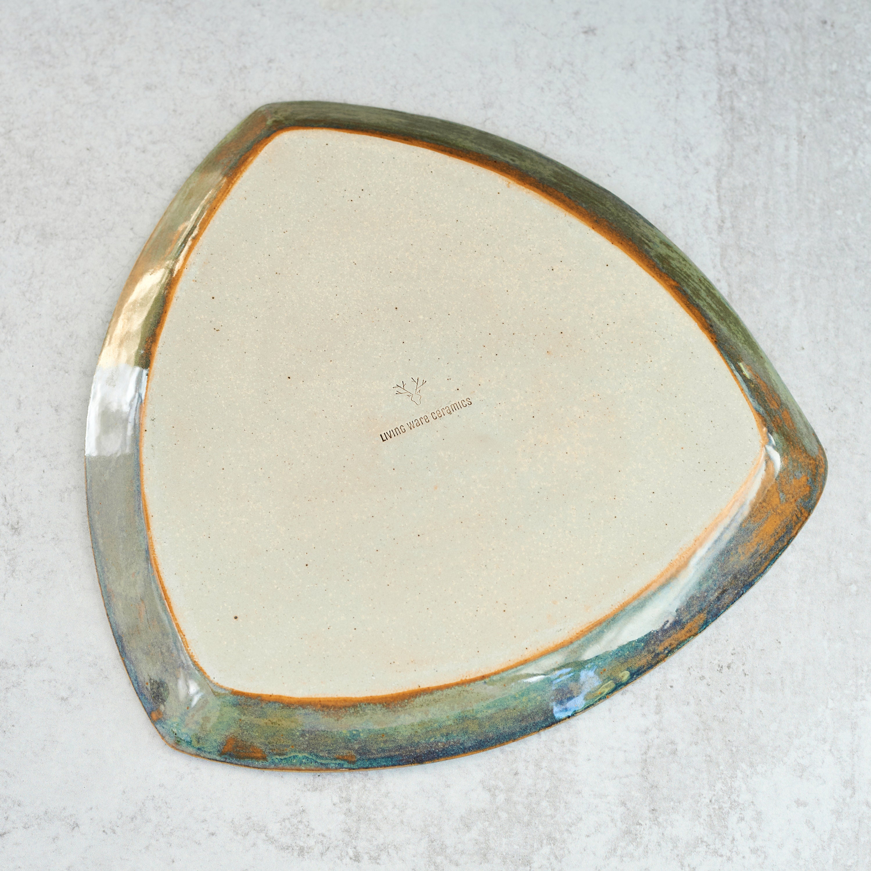 Nested Triagnle Plates, Stacked Plates, Entertaining, Serveware, Hand ...
