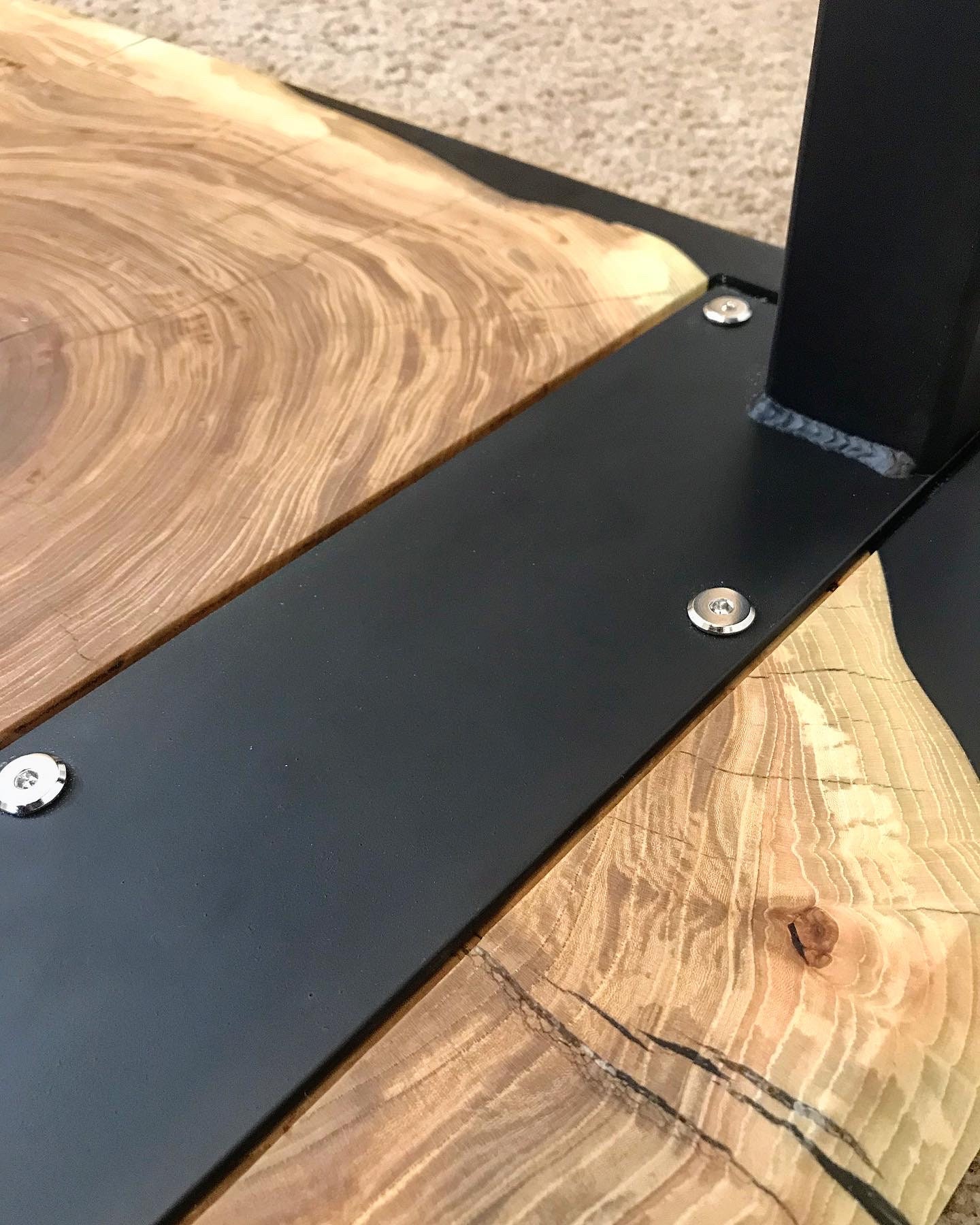 Live Edge Wood Coffee Table | Resin | Wood | Industrial | Hoppe Bros ...