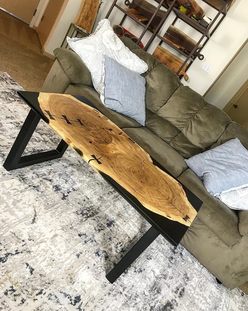 Live Edge Epoxy Coffee Table | Etsy