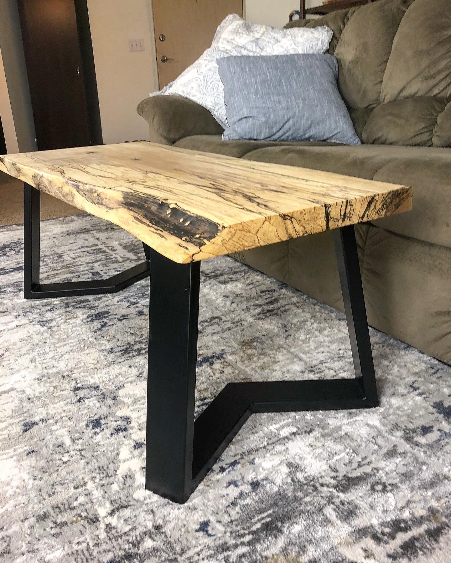 Spalted Maple Live Edge Coffee Table | Hoppe Bros Woodwork Co