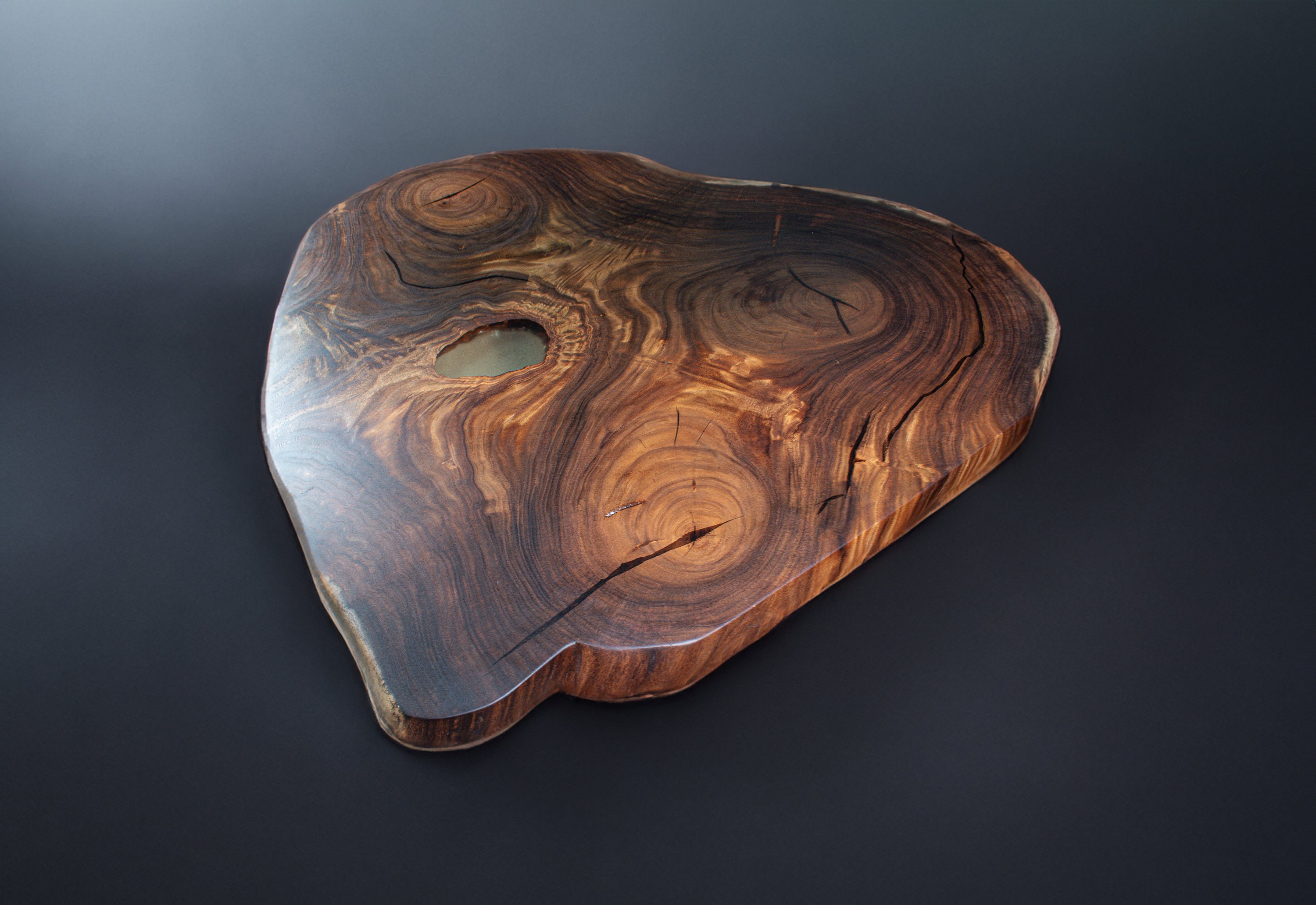 Large Round Live Edge Monkey Pod Coffee Table Steel Legs - Etsy