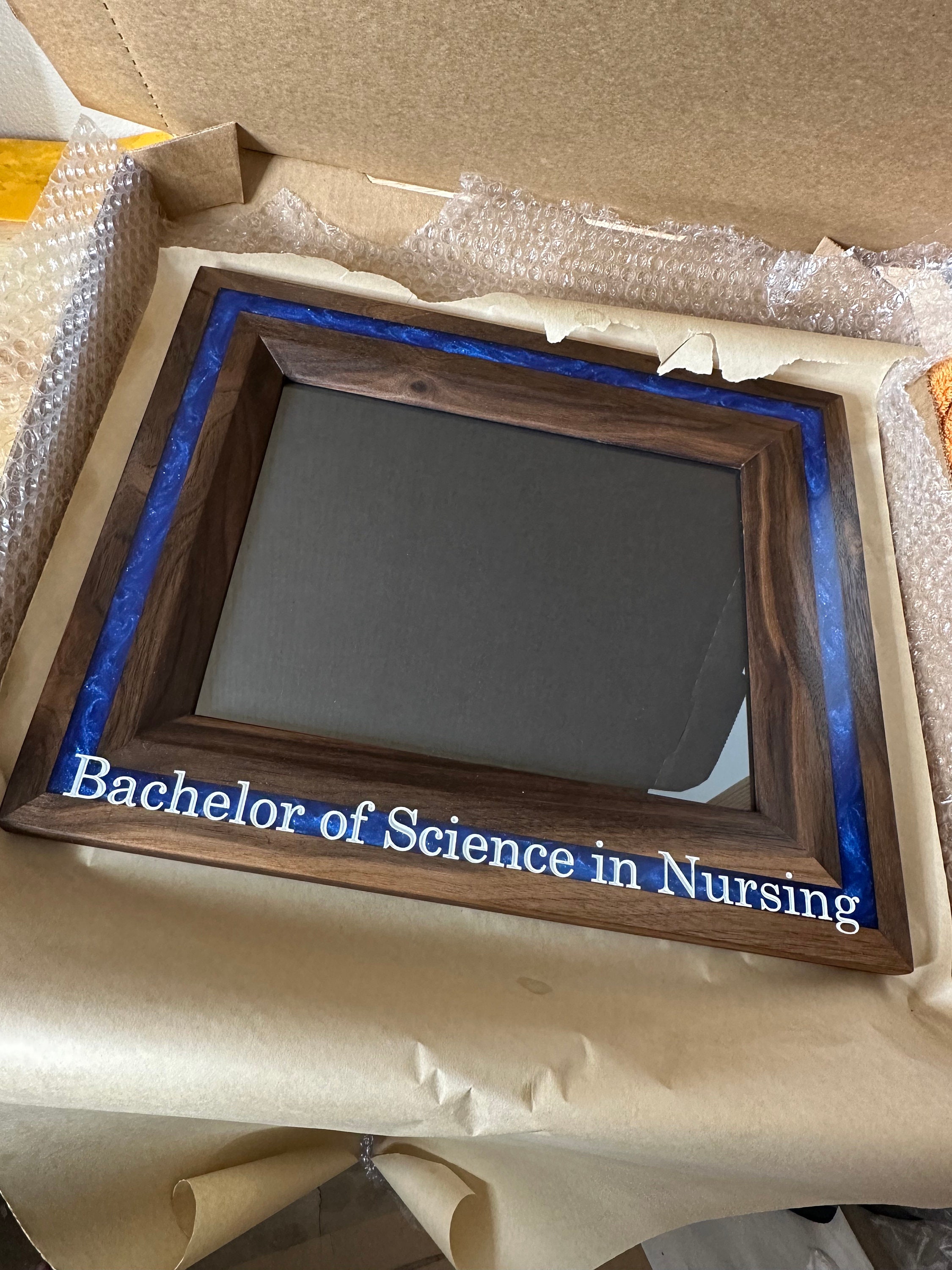 Custom Picture Frame | 8.5 x 11 | Epoxy | Associates/Bachelors/Masters ...