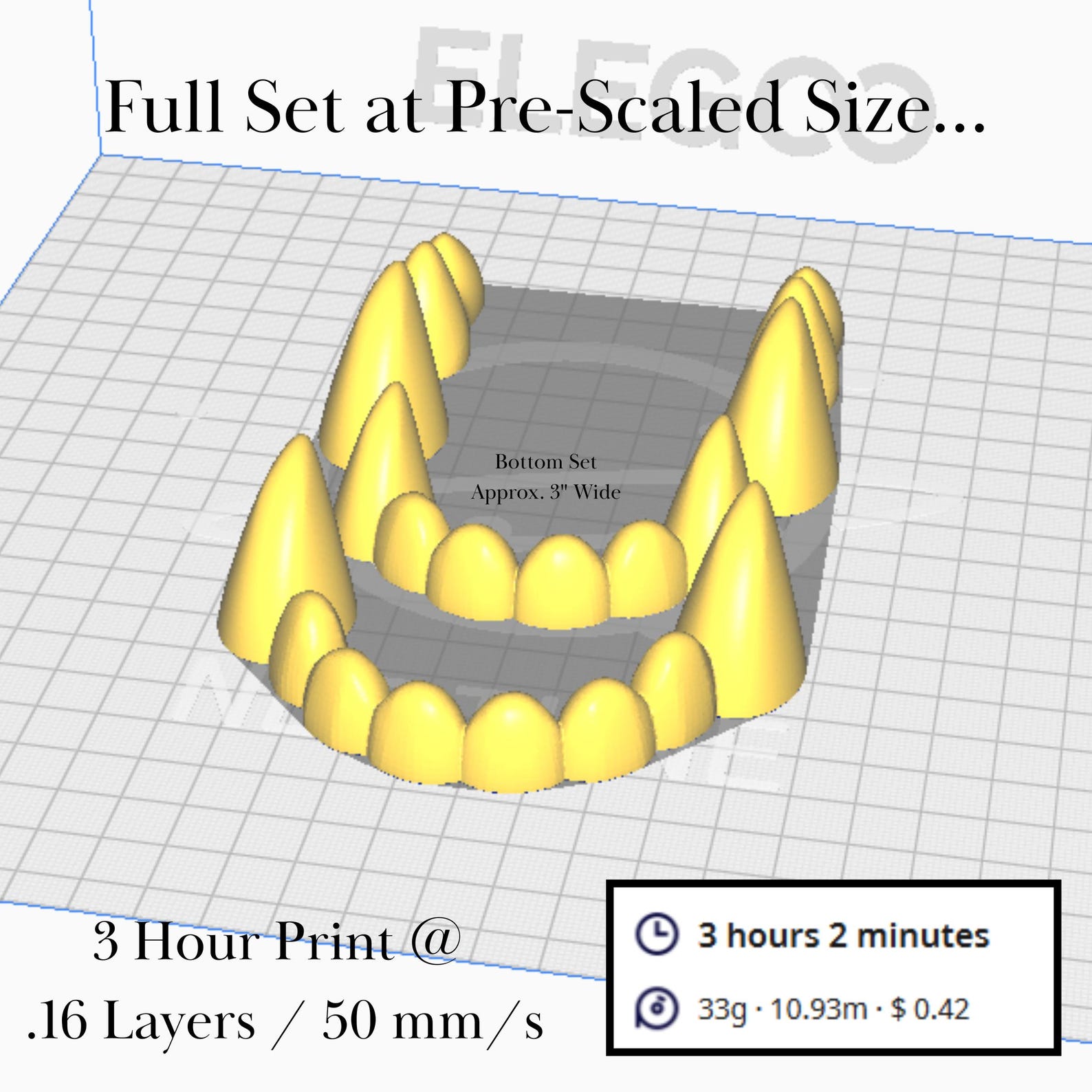 Toony Fursuit Teeth Set 3D Printing .STL File - Etsy