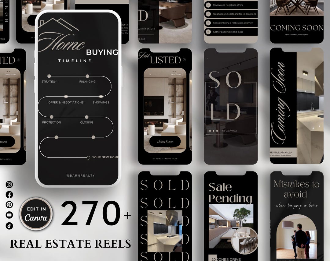 270 Real Estate Reels | Real Estate Marketing Video Bundle |instagram ...