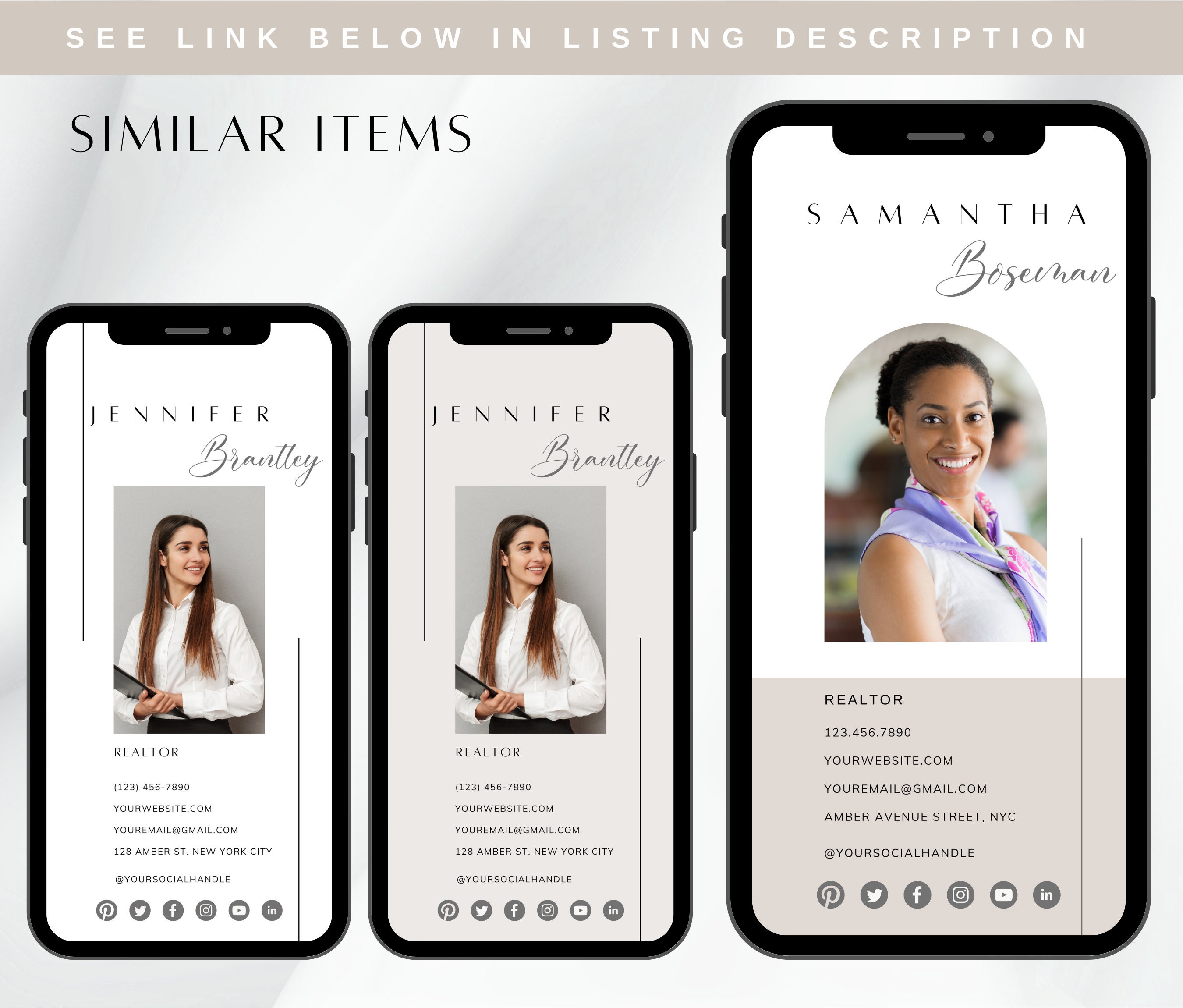 Modern Digital Business Card Template Custom Digital - Etsy