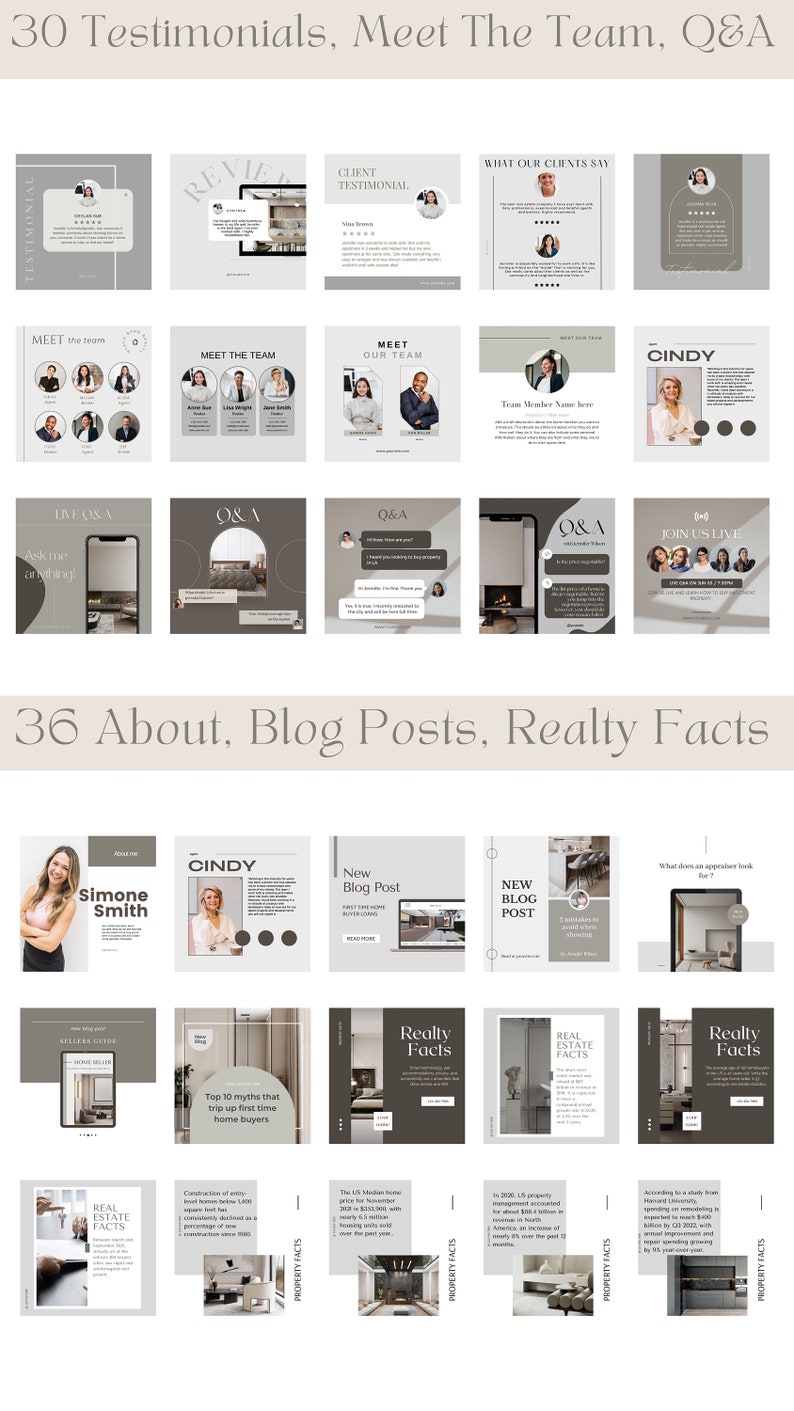 500 Real Estate Social Media Bundle| Realtor IG Videos| Real Estate ...