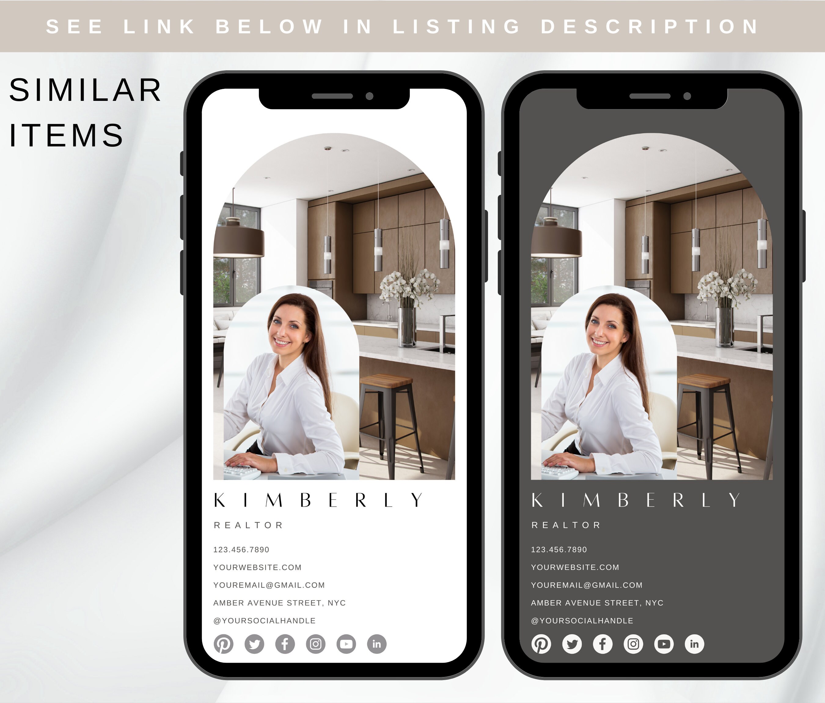Modern Digital Business Card Template Custom Digital - Etsy