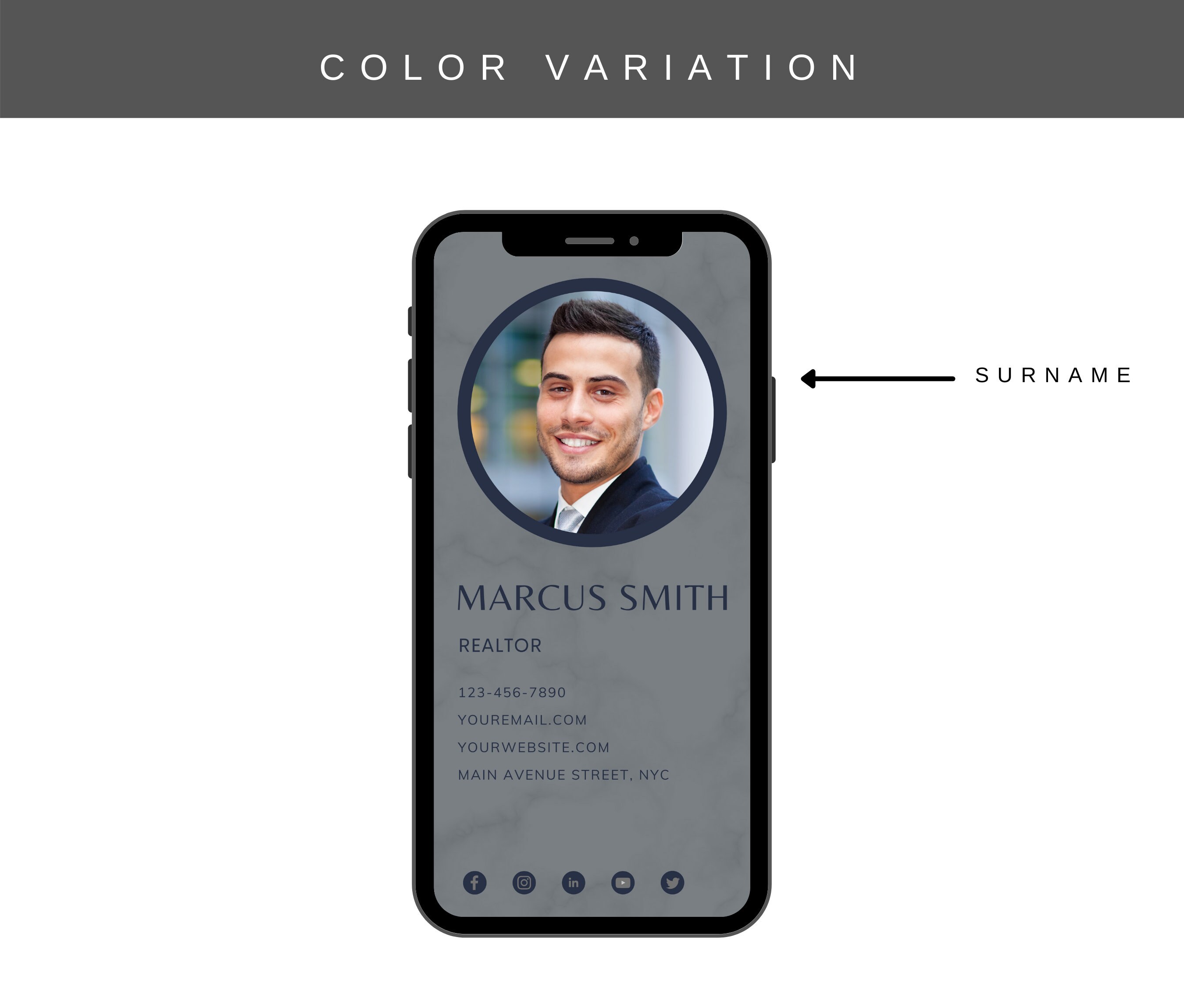 Modern Digital Business Card Template | Custom Digital Business Card ...