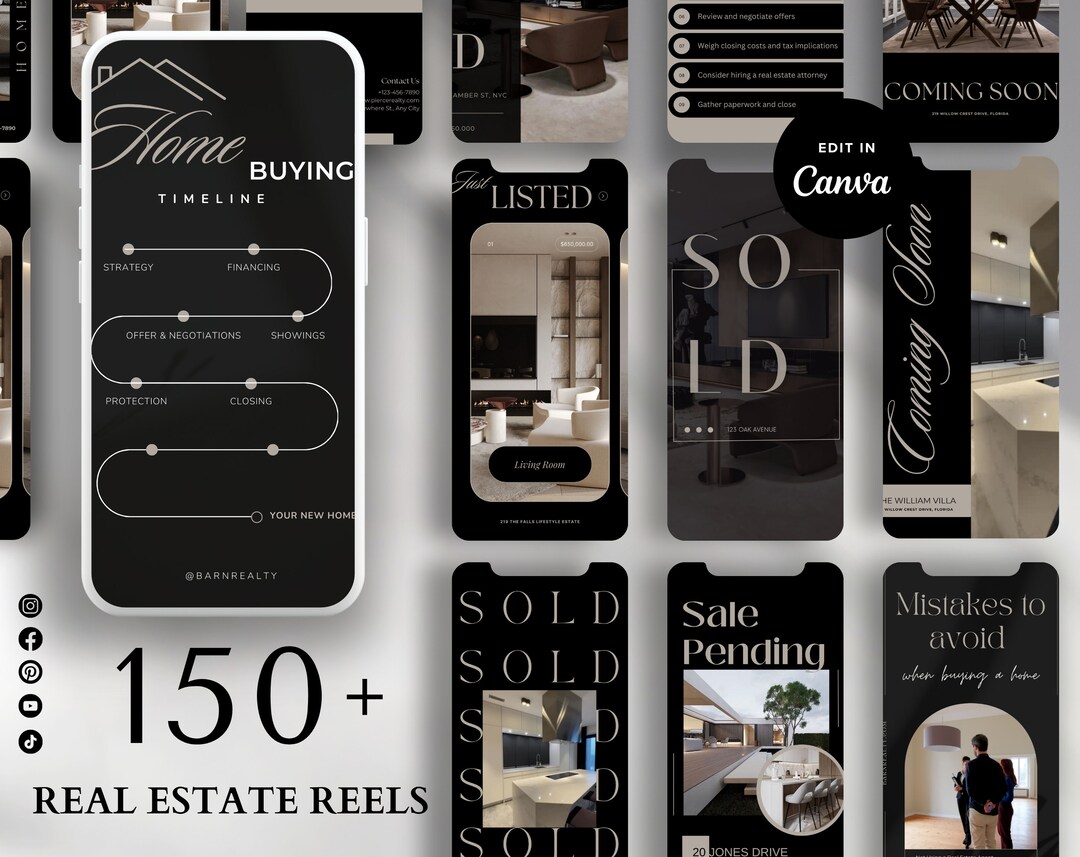 150 Real Estate Reels | Real Estate Marketing Video Bundle |instagram ...