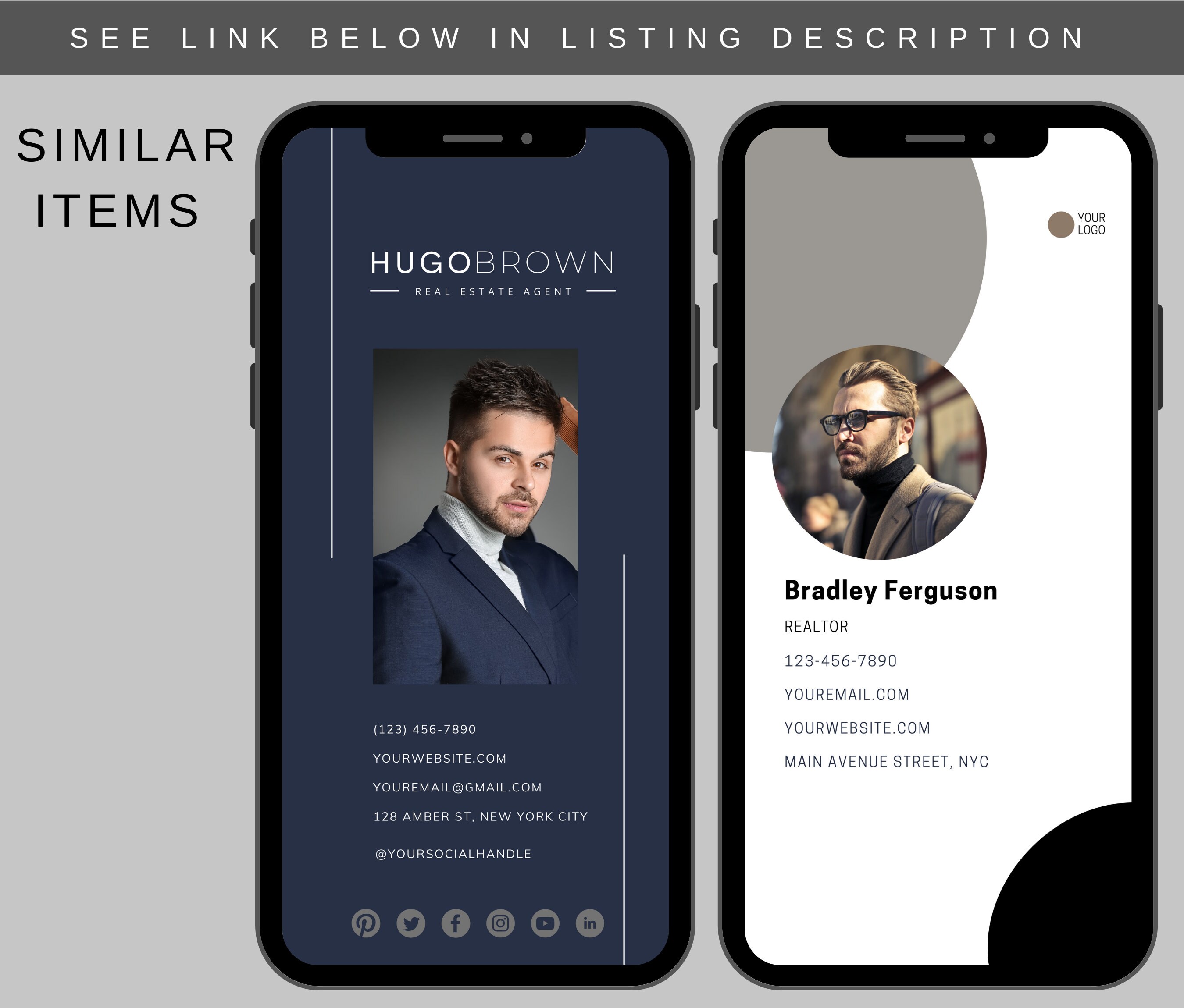 Modern Digital Business Card Template | Custom Digital Business Card ...