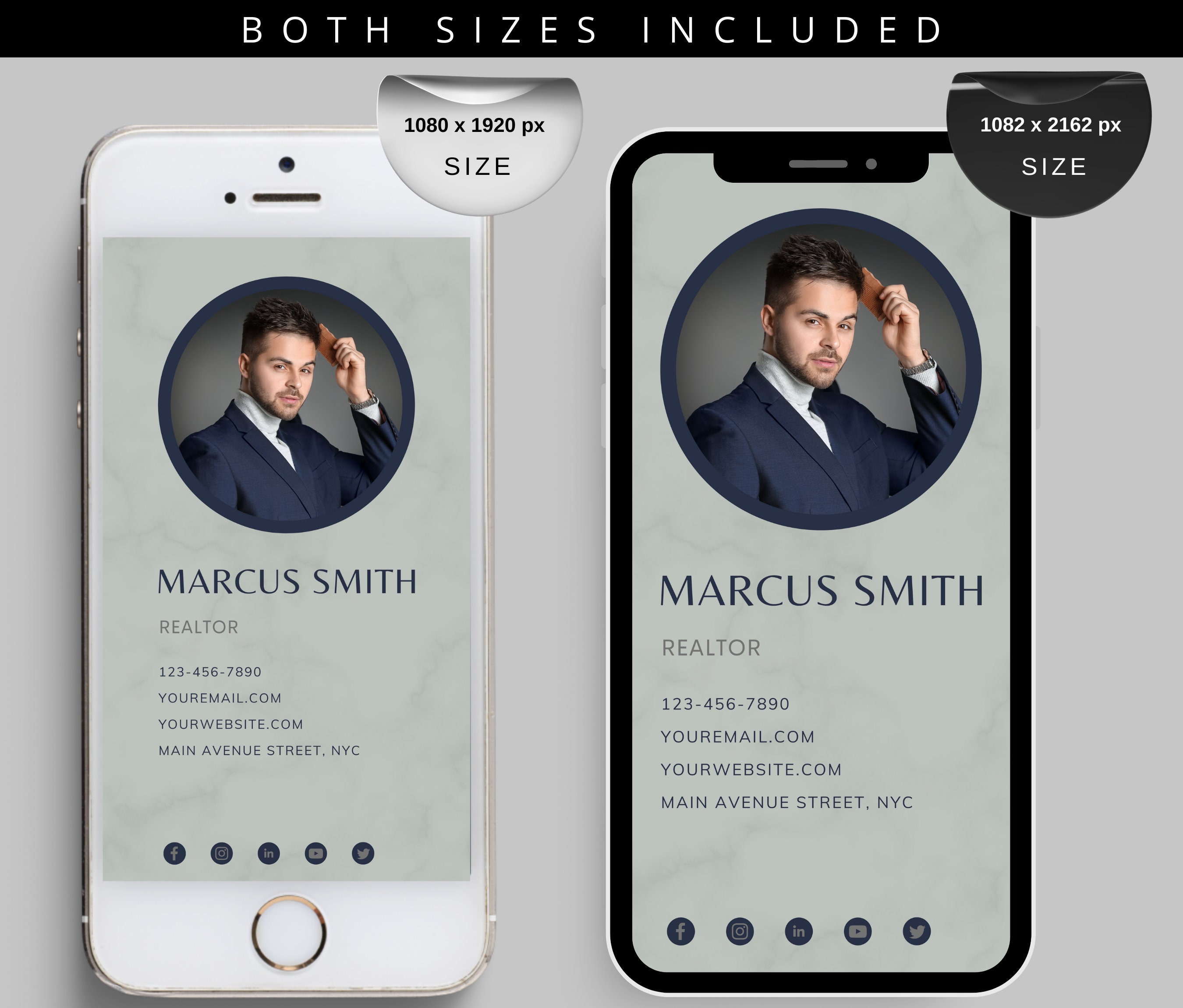 Modern Digital Business Card Template Custom Digital - Etsy