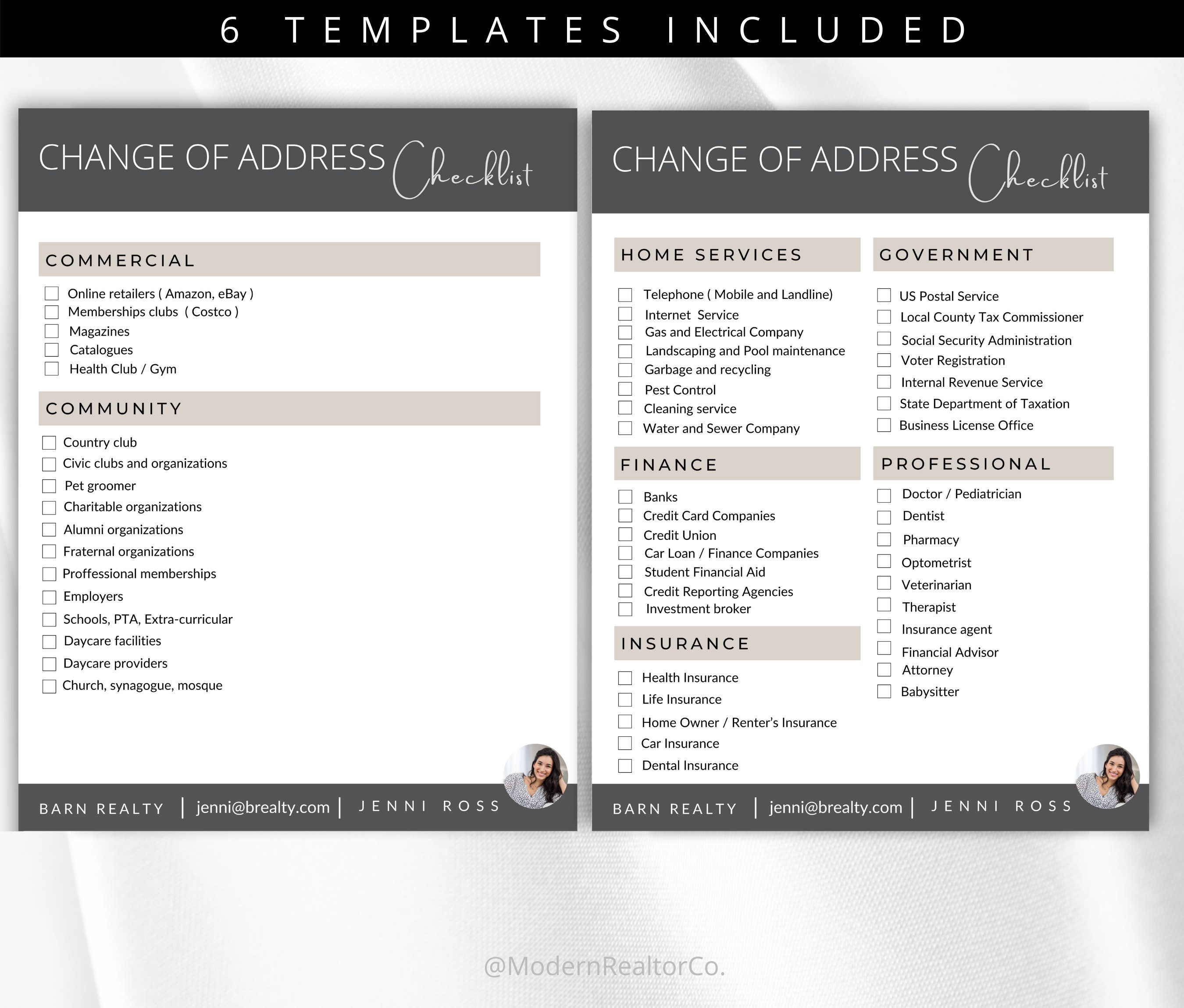 Modern Real Estate Checklist Bundle | Moving Checklist | Photography ...