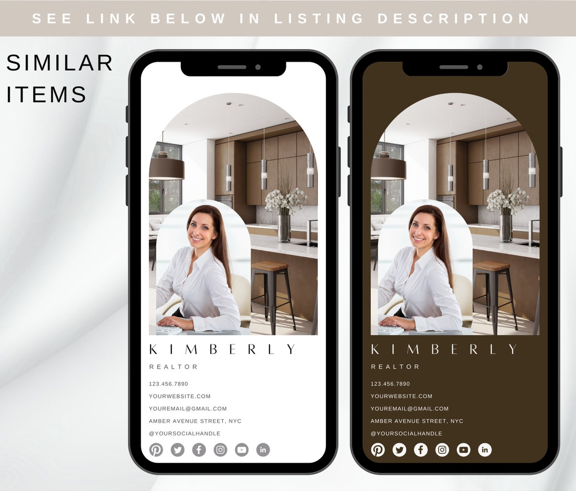 Modern Digital Business Card Template Custom Digital - Etsy