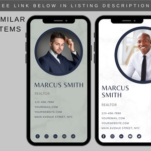 Modern Digital Business Card Template Custom Digital | Etsy