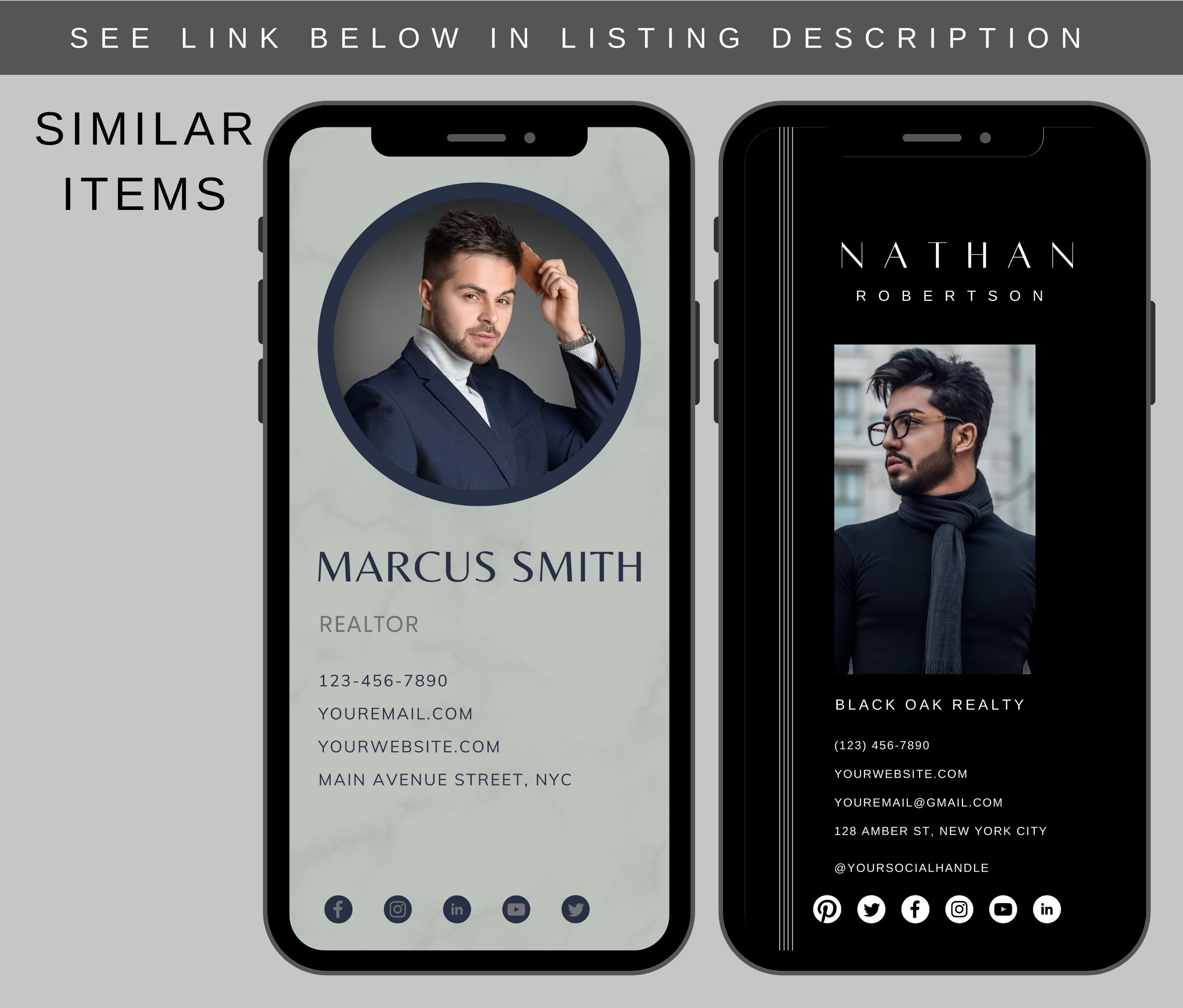 Modern Digital Business Card Template | Custom Digital Business Card ...