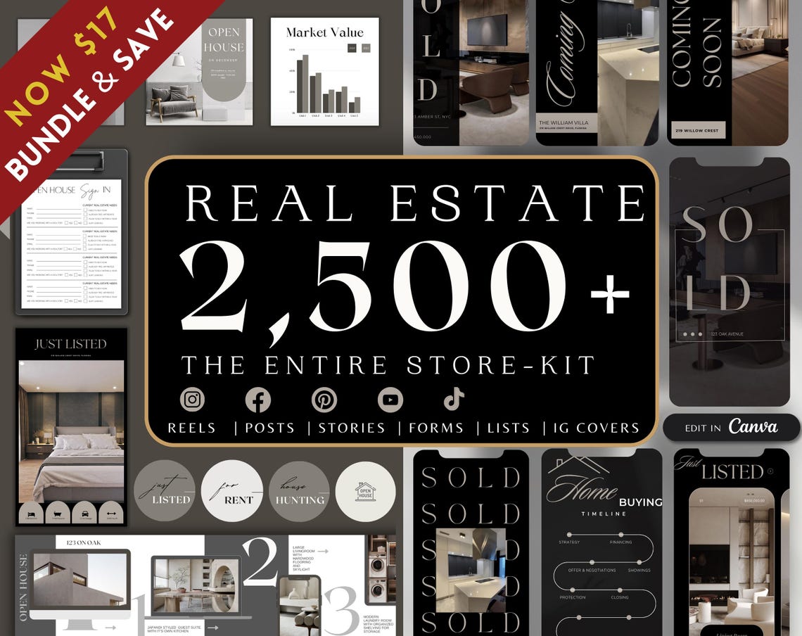 200 Blue Real Estate Reels | Real Estate Marketing Video Bundle ...