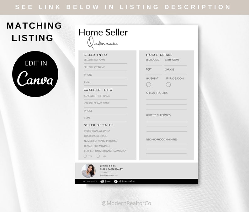 Realtor Buyer Questionnaire | Home Buying Questions Template | Real ...