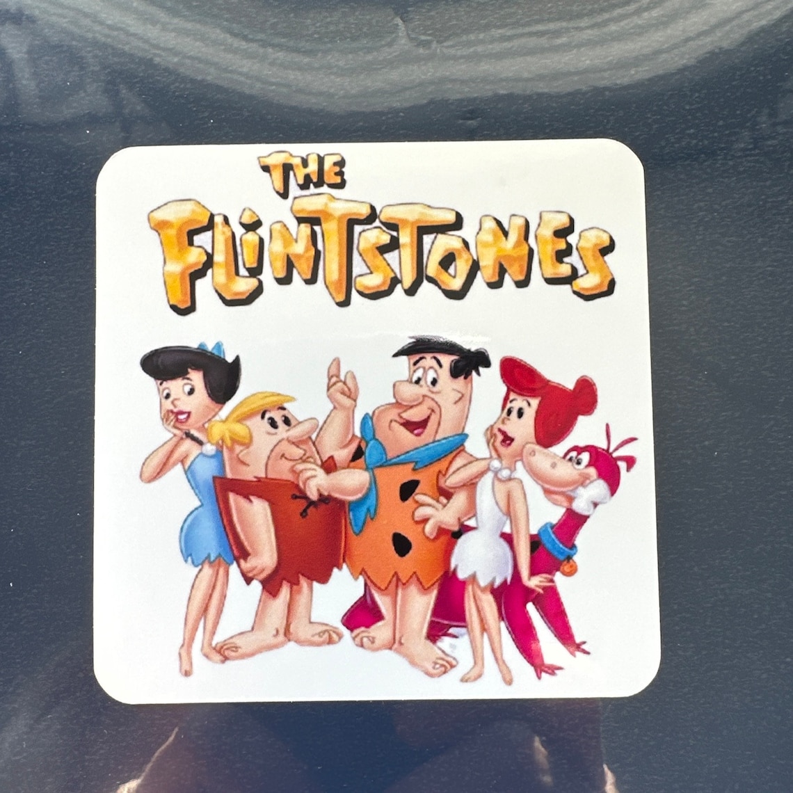 The Flintstones Cartoon 3 Square Sticker / Decal Fred Flintstone, Betty ...