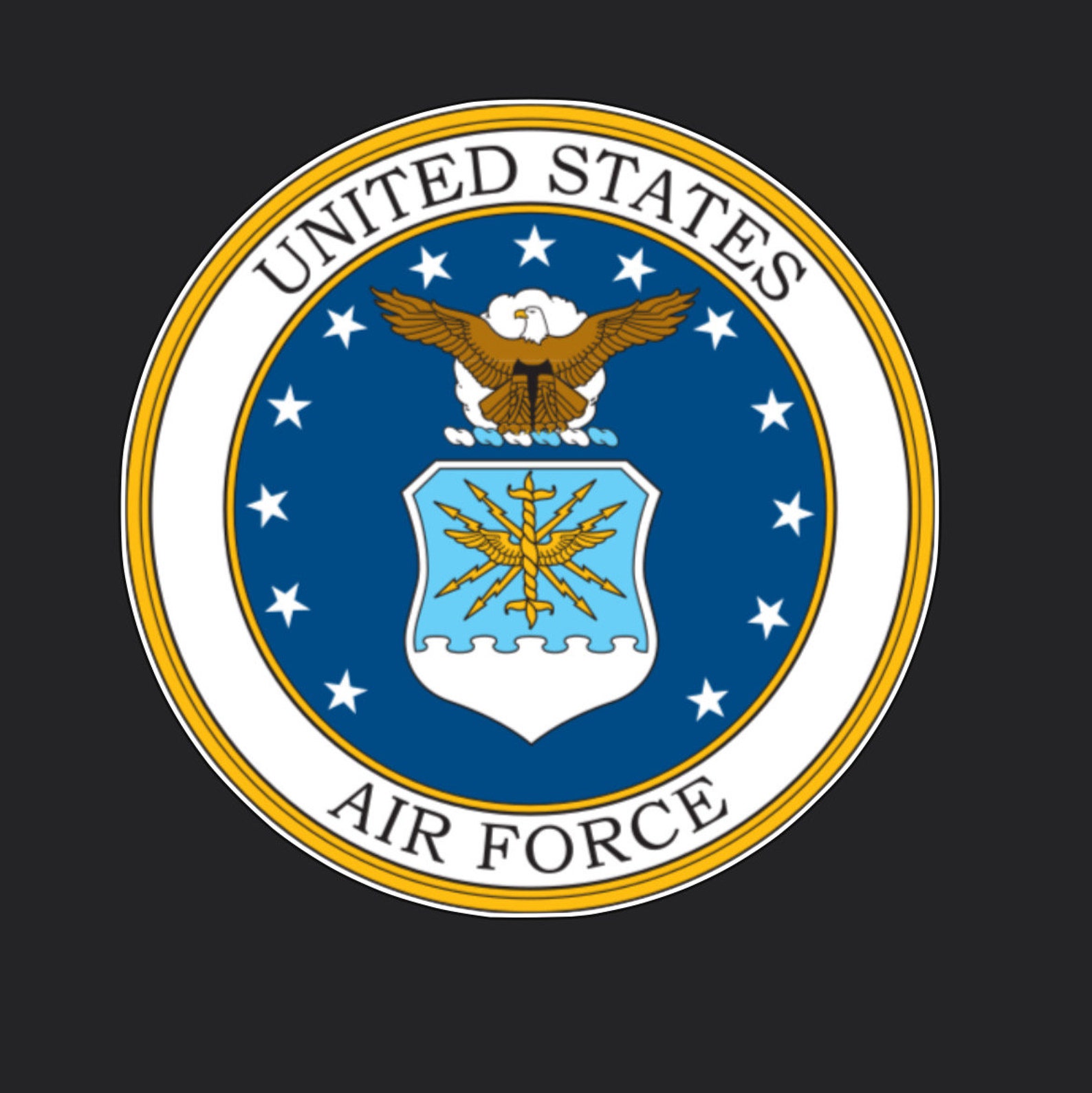 New 3 Round United States Air Force Vinyl Decal Sticker Military ...