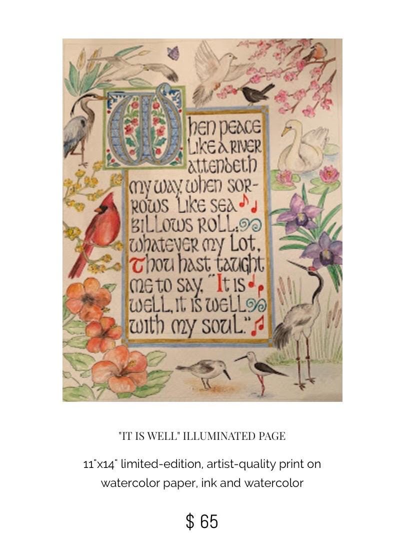 Illuminated Manuscript, Names of God - Etsy