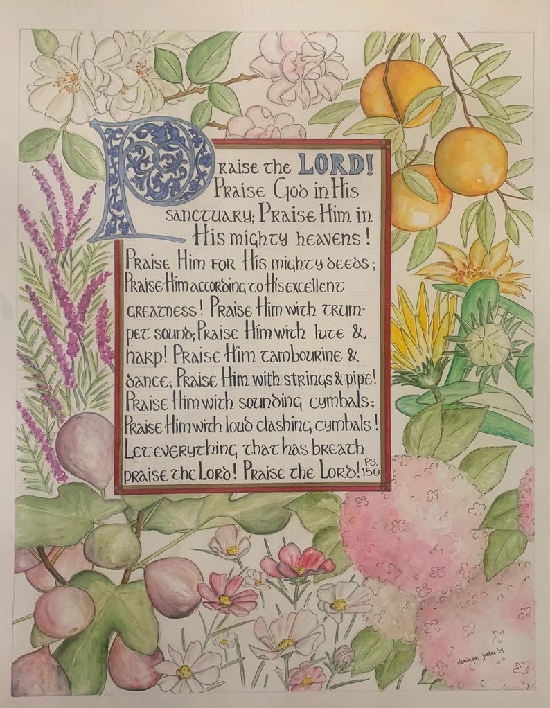 Illuminated Manuscript, Names of God - Etsy