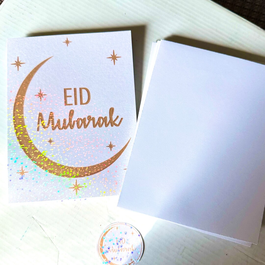 Bulk Holographic Eid Card, Envelope and Seal Set of 5 - Etsy