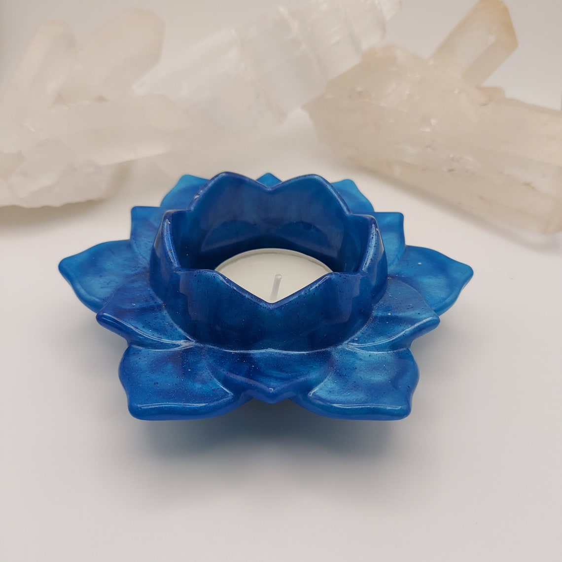 Lotus Flower Tea Light Candle Holder Made From Resin. Mulit Colour Candle Holder, Candle ...