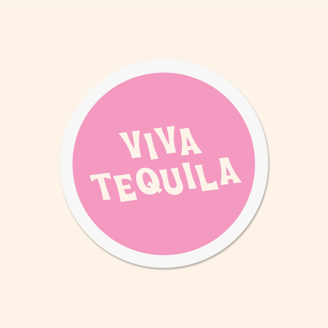 Viva Tequila Sticker in Pink Margarita Sticker Tequila - Etsy