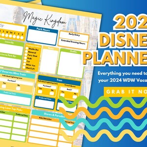 Magical WDW Vacation Planner PDF Printable Planning Worksheets - Etsy