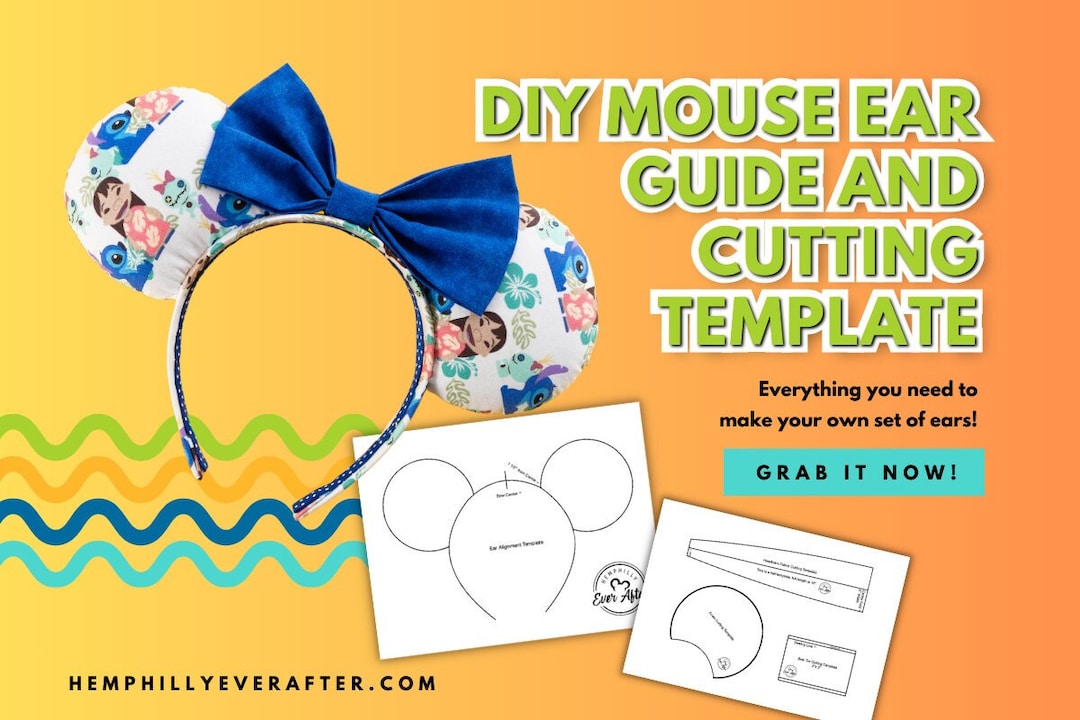 DIY Mickey Ears Downloadable PDF Template - Includes Cutting Guide and ...