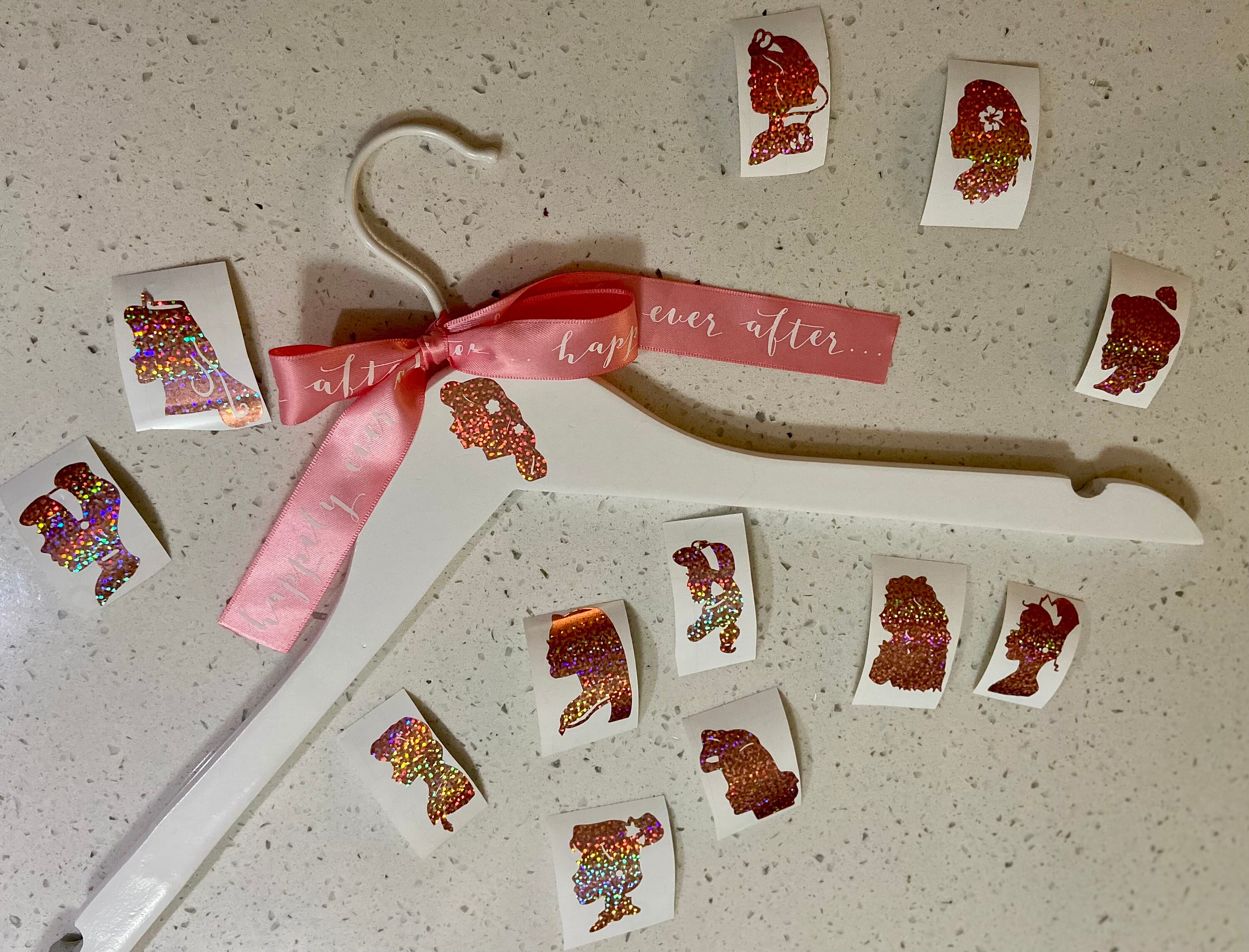 Disney Princess Vinyl Princess Sticker for DIY Bridal or Bridesmaid ...