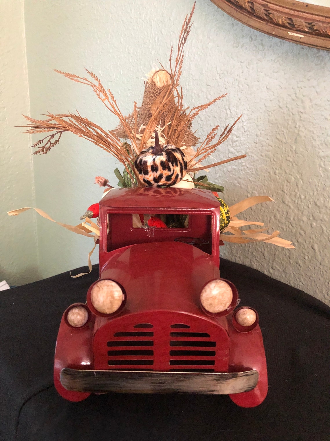 Fall Red Truck Centerpiece. Centerpiece for Dining Table or Coffee ...