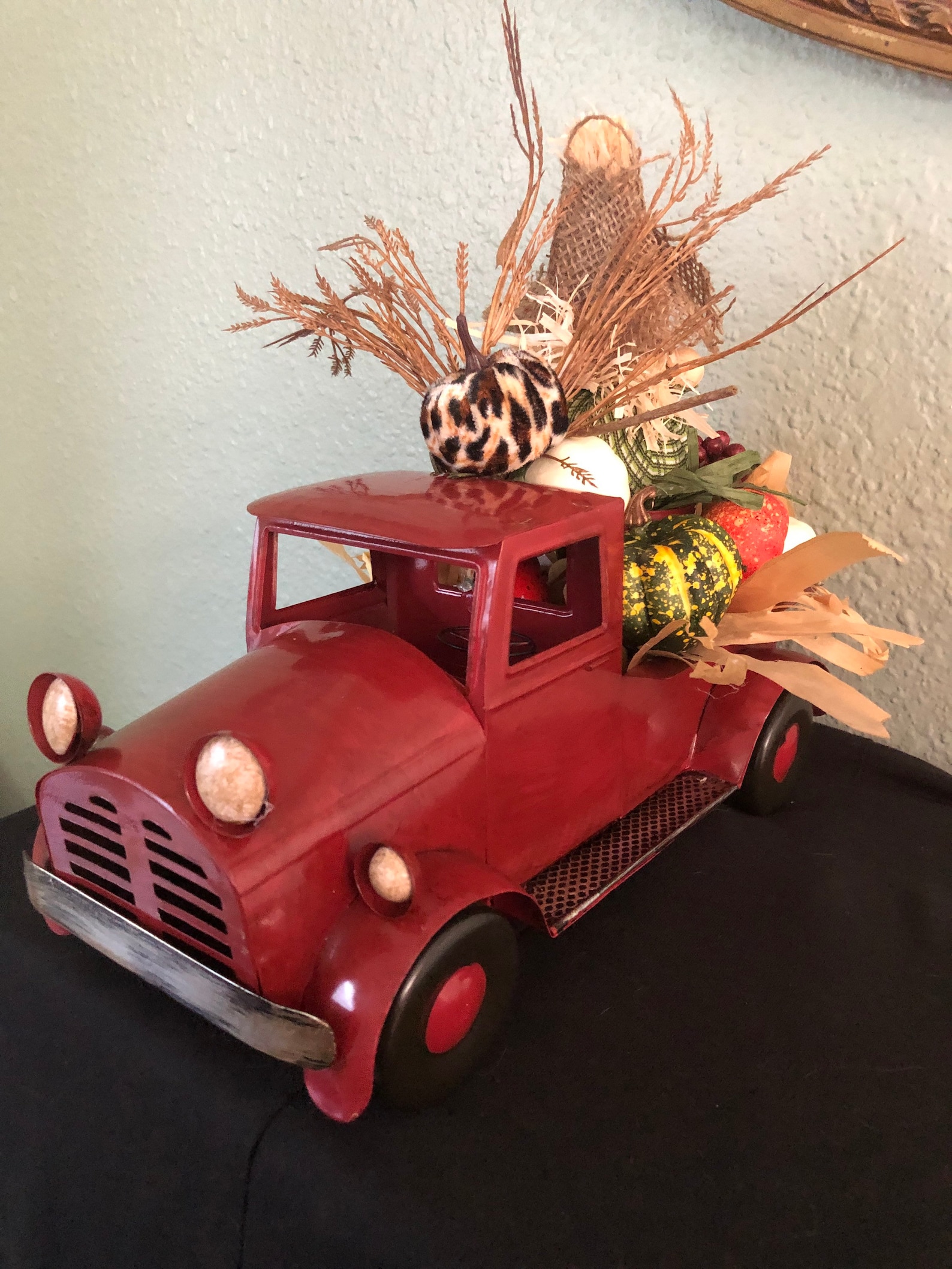 Fall Red Truck Centerpiece. Centerpiece for Dining Table or Coffee ...
