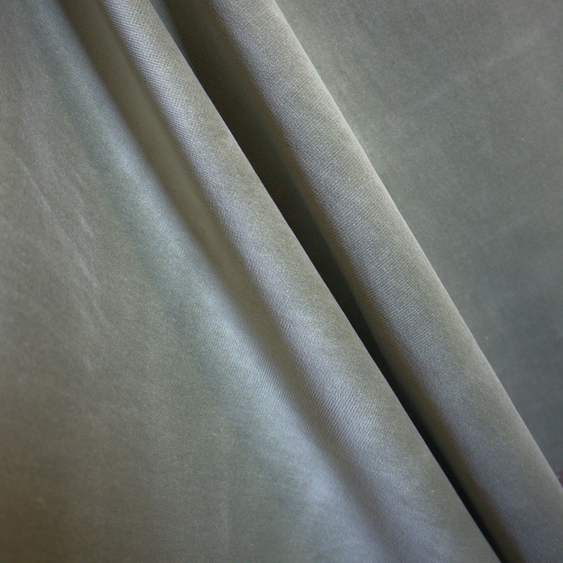 Heavy Weight Cotton Velvet Fabric by the Yard Sage Green Fabric Velvet ...