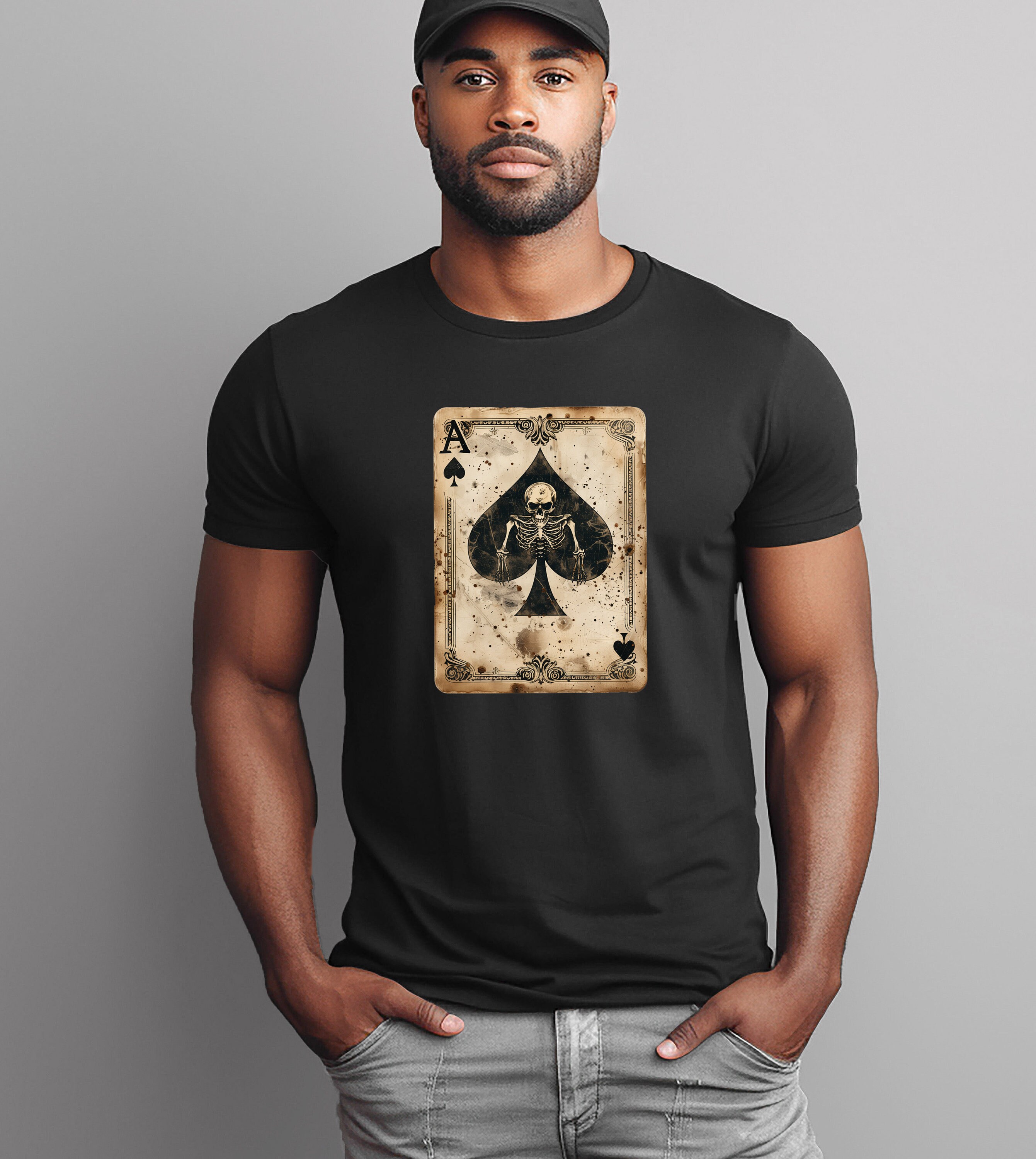 Ace of Spades Distressed Graphic Tshirt Ace of Spades Abstract Poker ...