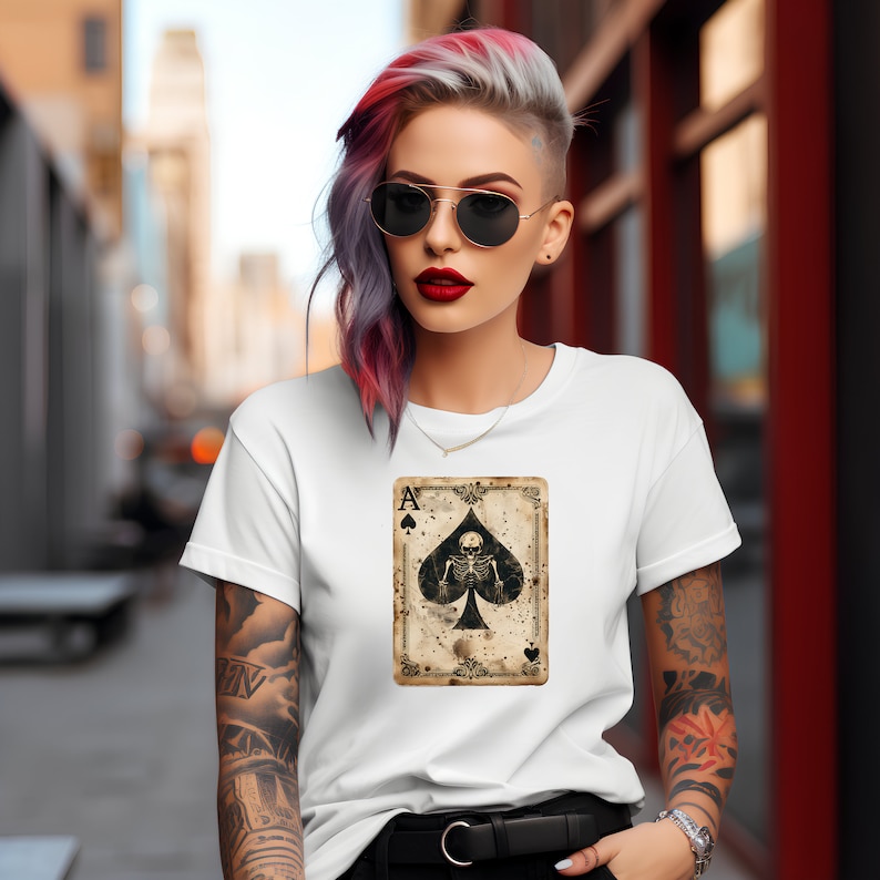 Ace of Spades Distressed Graphic Tshirt Ace of Spades Abstract Poker ...