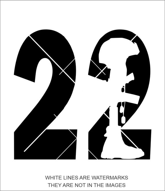 22 a day Veteran svg Military svg Honorary member-laser print | Etsy