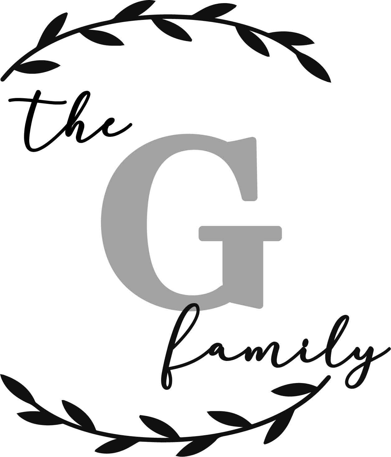 G THE FAMILY NAME letter sign Monogram Family Name Initial | Etsy