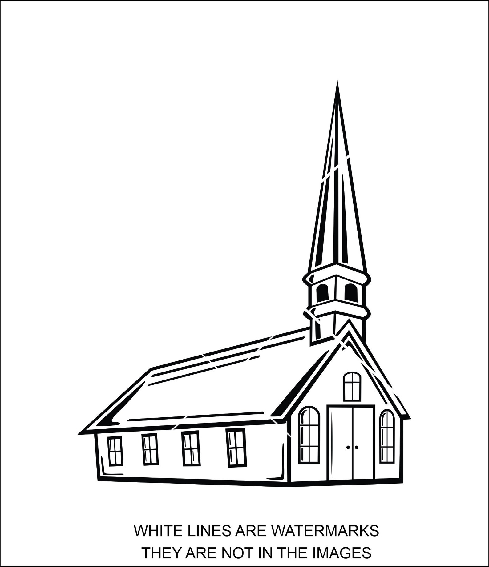 Church Church Building Steeple Church Building Church | Etsy