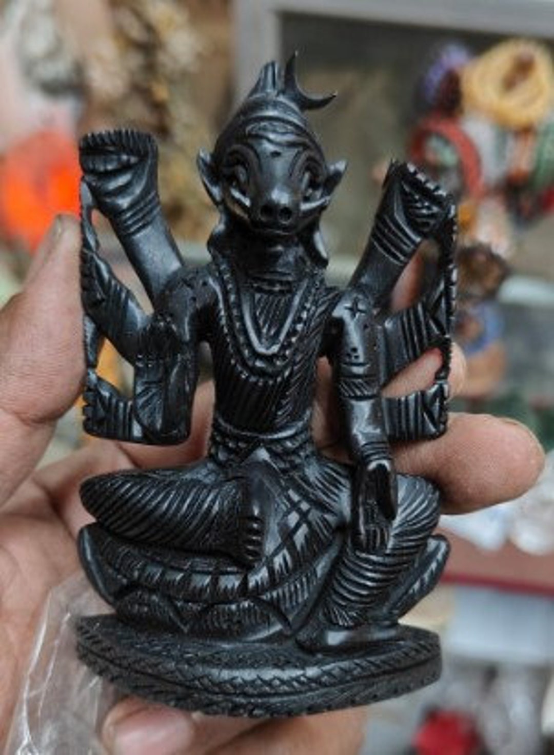 Karungali Varahi Amman Statue ,100% Natural Made of Original Ebony Wood ...