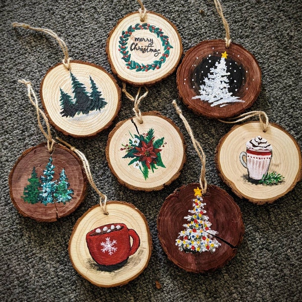 Hand Painted Ornaments Christmas - Etsy