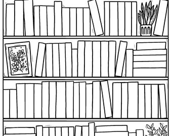 100 Books Reading Tracker Bookshelf With Plants, Cozy, Adult and Kid ...
