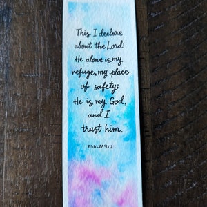 Bible Verse Watercolor Bookmarks Original - Etsy