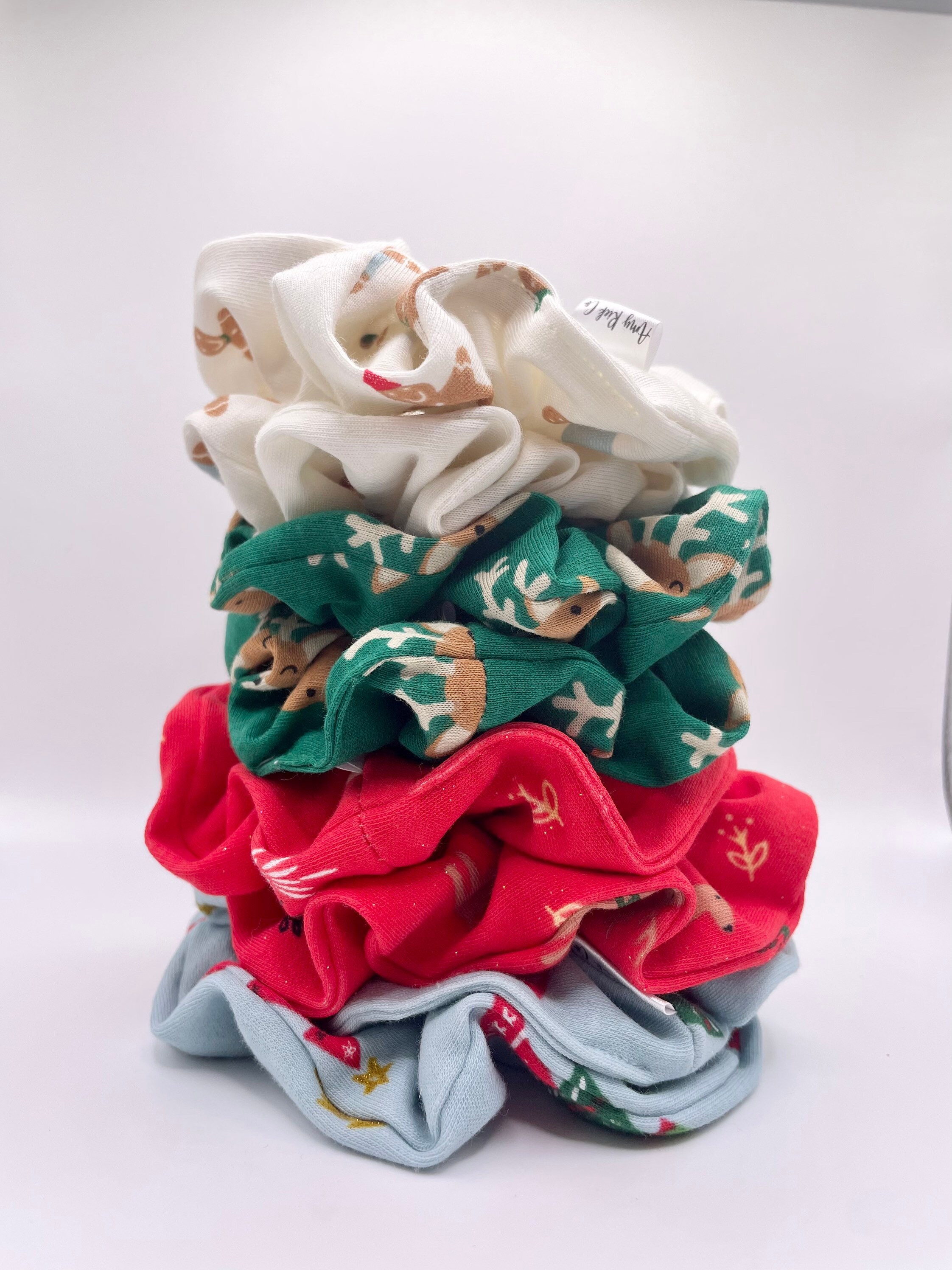 Christmas Holiday 4-pack Scrunchie Bundle, Holiday Scrunchie, Reindeer ...