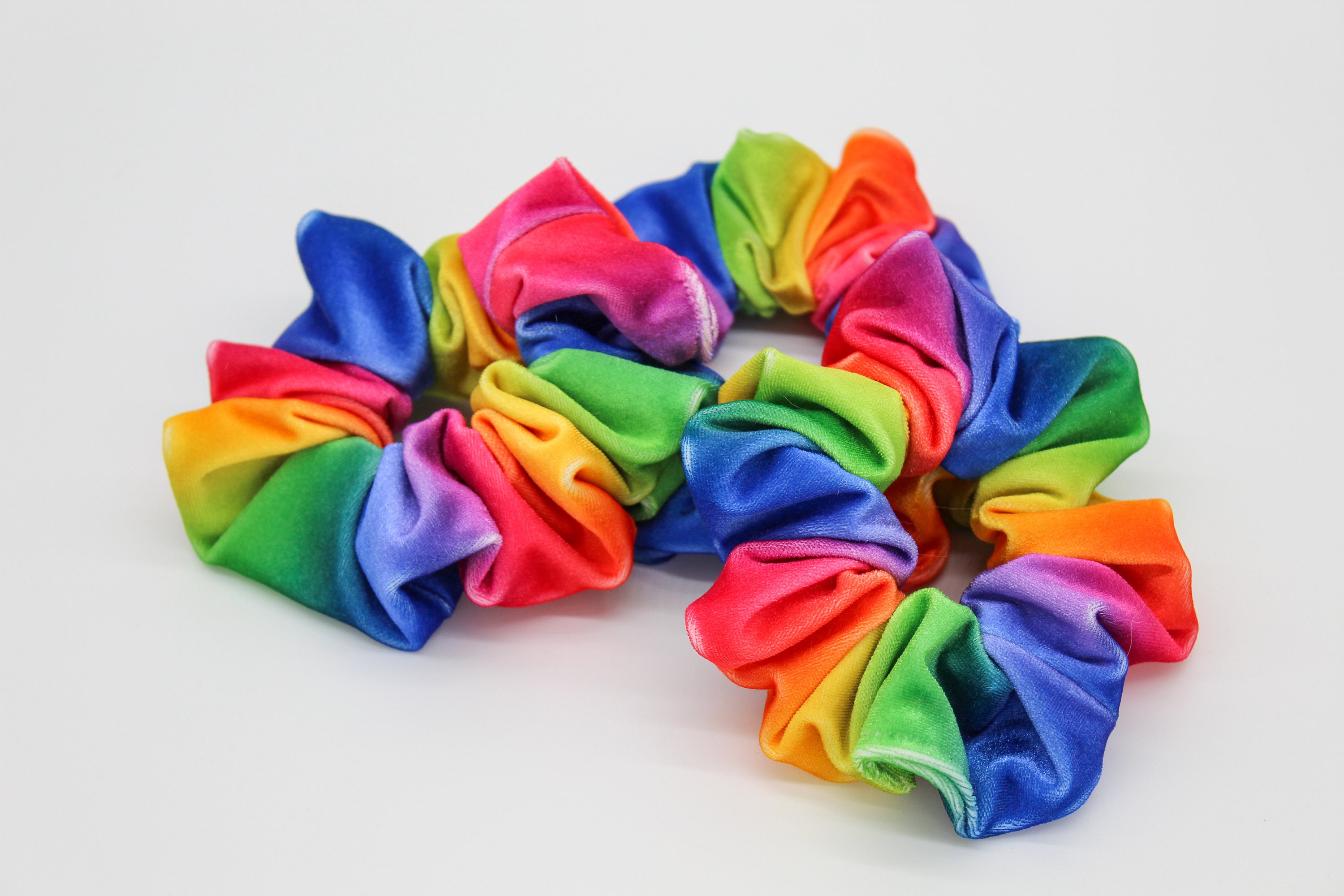 Rainbow Scrunchie, velvet scrunchie, pride scrunchie, lgbtq, stripe ...