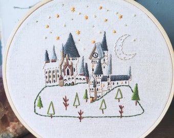 Magical Castle Embroidery | Etsy
